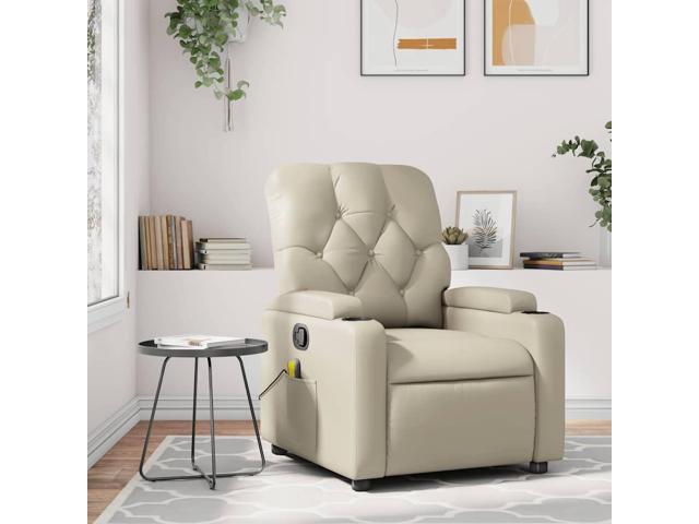 Click here for vidaXL Leather Massage Recliner Chair for Living R... prices