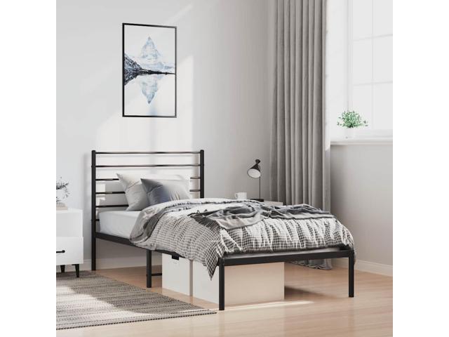 Click here for vidaXL 12 Inch Twin Metal Bed Frame with Headboard... prices
