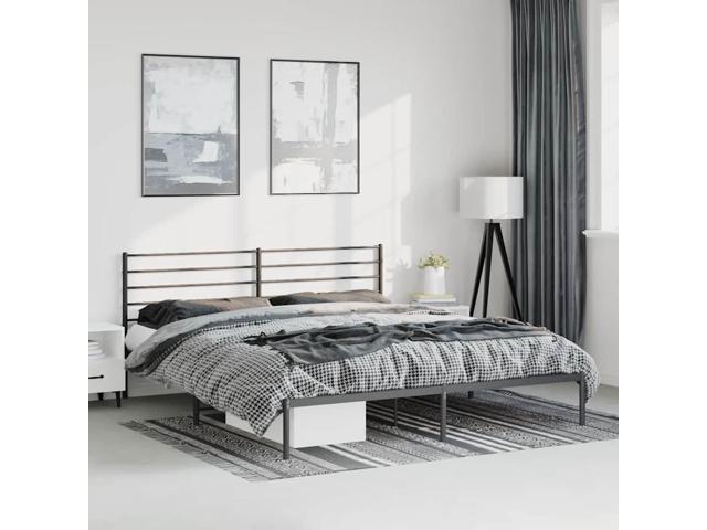Click here for vidaXL 12 Inch King Metal Bed Frame with Headboard... prices