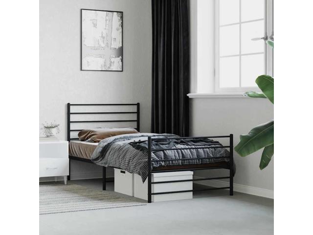 Click here for vidaXL 12 Inch Twin XL Metal Bed Frame with Headbo... prices