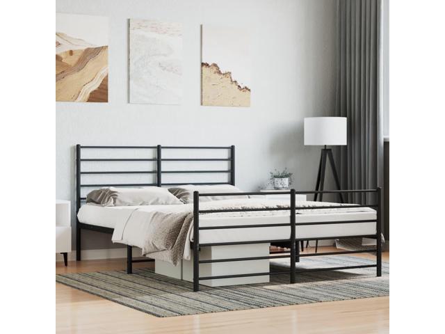 Click here for vidaXL 12 Inch Full Metal Bed Frame with Headboard... prices
