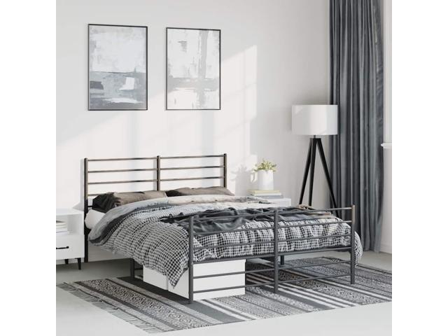 Click here for vidaXL 12 Inch Queen Metal Bed Frame with Headboar... prices
