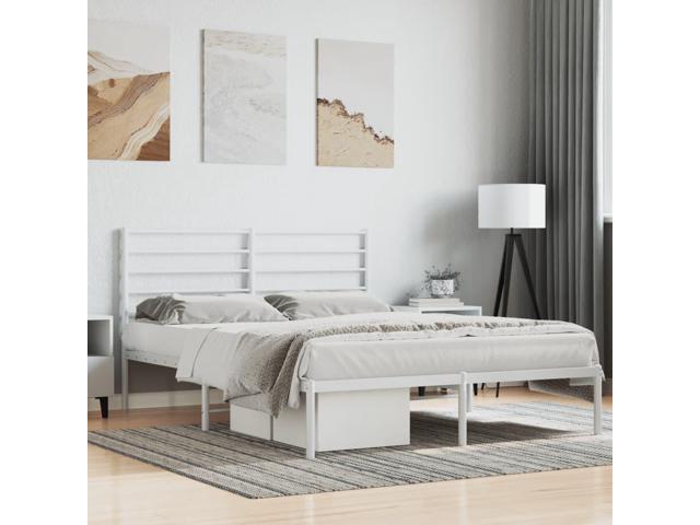 Click here for vidaXL 12 Inch Queen Metal Bed Frame with Headboar... prices