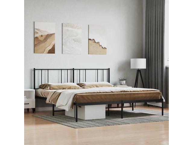 Click here for vidaXL 12 Inch King Metal Bed Frame with Headboard... prices