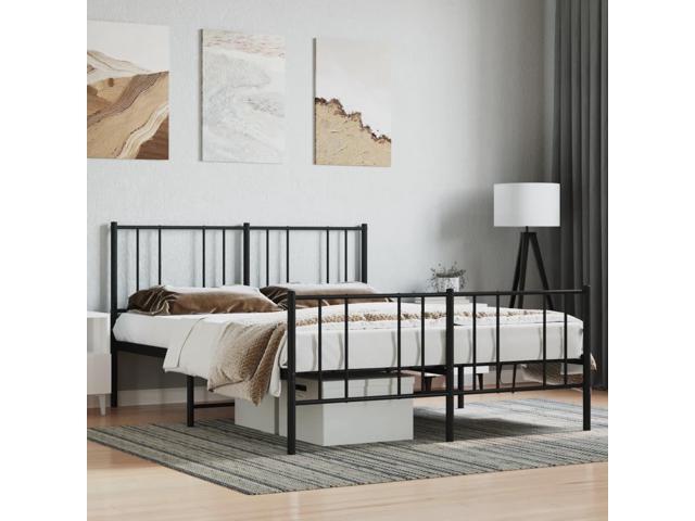 Click here for vidaXL 12 Inch Full Metal Bed Frame with Headboard... prices