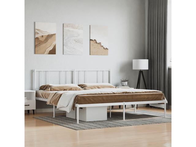 Click here for vidaXL 12 Inch King Metal Bed Frame with Headboard... prices