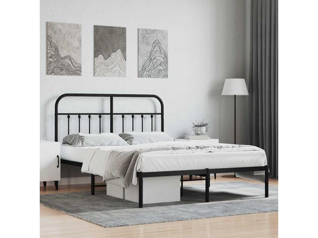 Click here for vidaXL 12 Inch Full Metal Bed Frame with Headboard... prices