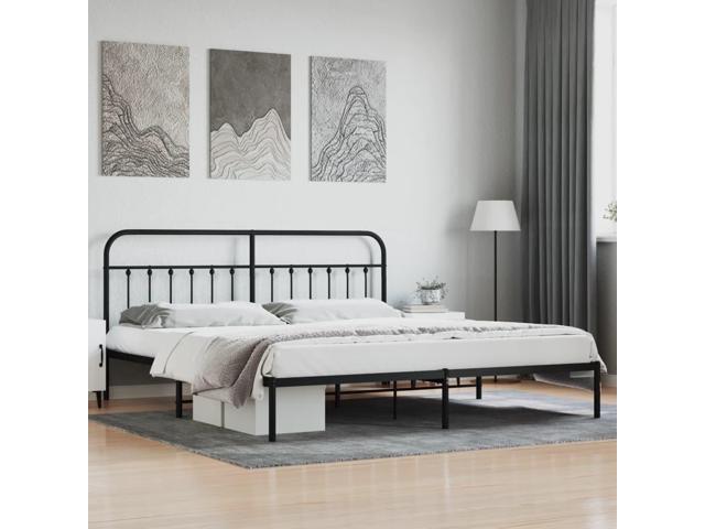 Click here for vidaXL 12 Inch King Metal Bed Frame with Headboard... prices