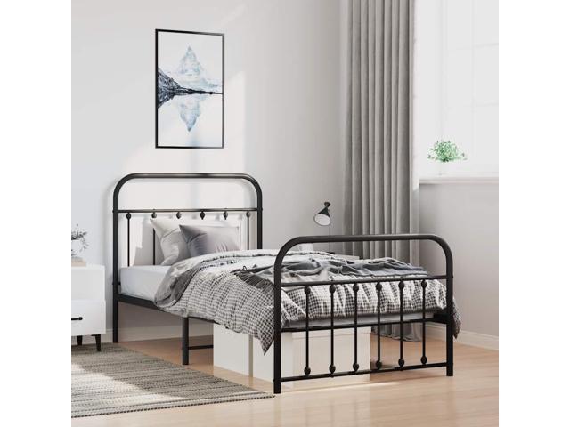 Click here for vidaXL 12 Inch Twin XL Metal Bed Frame with Headbo... prices