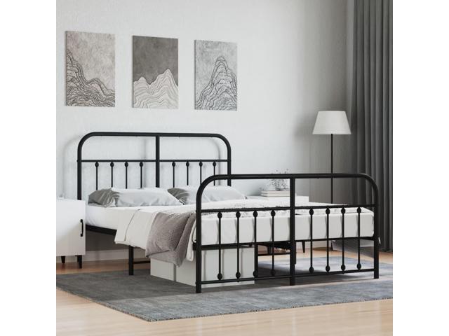Click here for vidaXL 12 Inch Full Metal Bed Frame with Headboard... prices