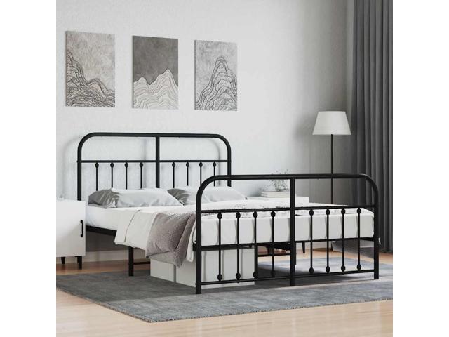 Click here for vidaXL 12 Inch Queen Metal Bed Frame with Headboar... prices