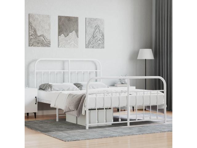 Click here for vidaXL 12 Inch Full Metal Bed Frame with Headboard... prices