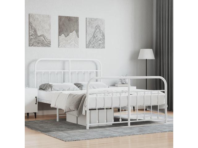 Click here for vidaXL 12 Inch Queen Metal Bed Frame with Headboar... prices