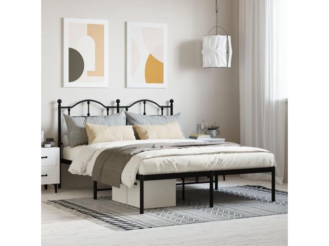 Click here for vidaXL 12 Inch Queen Metal Bed Frame with Headboar... prices