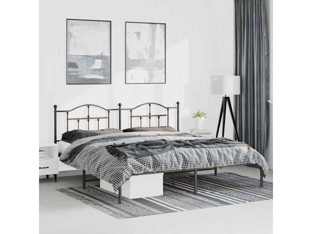 Click here for vidaXL 12 Inch King Metal Bed Frame with Headboard... prices