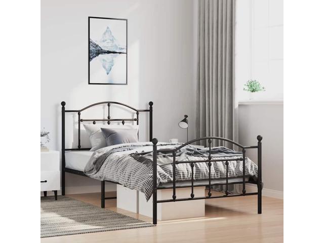 Click here for vidaXL 12 Inch Twin XL Metal Bed Frame with Headbo... prices