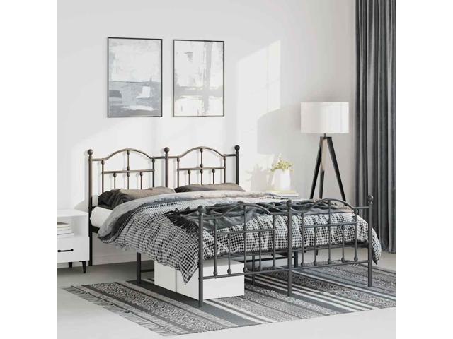 Click here for vidaXL 12 Inch Queen Metal Bed Frame with Headboar... prices