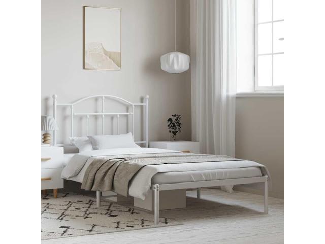 Click here for vidaXL 12 Inch Twin Metal Bed Frame with Headboard... prices