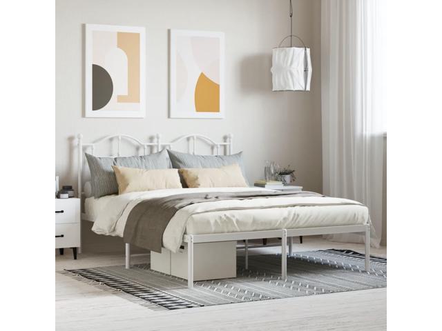 Click here for vidaXL 12 Inch Full Metal Bed Frame with Headboard... prices