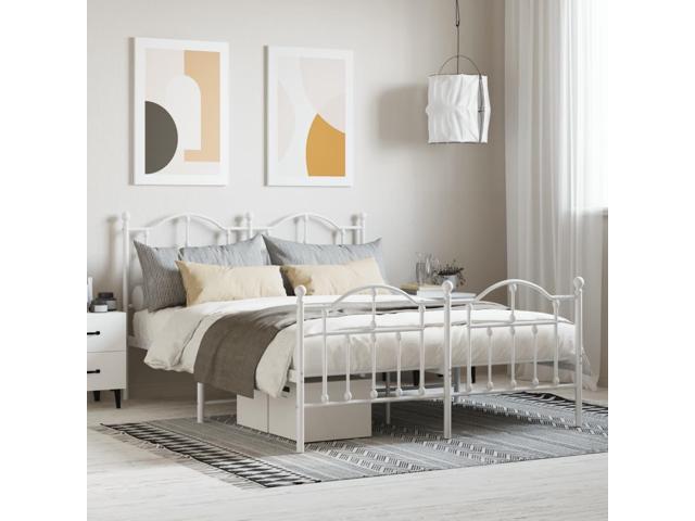 Click here for vidaXL 12 Inch Queen Metal Bed Frame with Headboar... prices