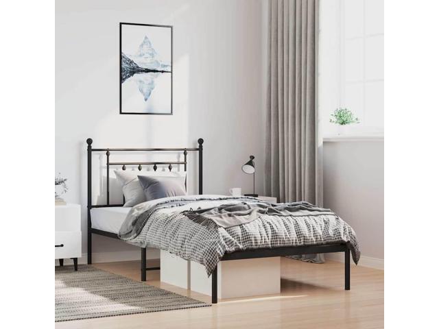 Click here for vidaXL 12 Inch Black Twin XL Bed Frame with Headbo... prices