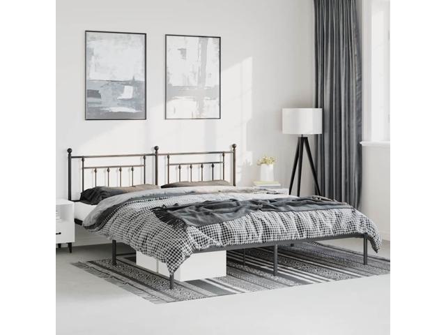 Click here for vidaXL 12 Inch Black California King Bed Frame wit... prices