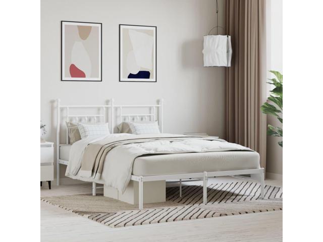 Click here for vidaXL 12 Inch White Queen Bed Frame with Headboar... prices