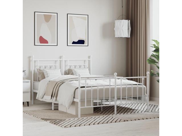 Click here for vidaXL 12 Inch White Queen Bed Frame with Headboar... prices