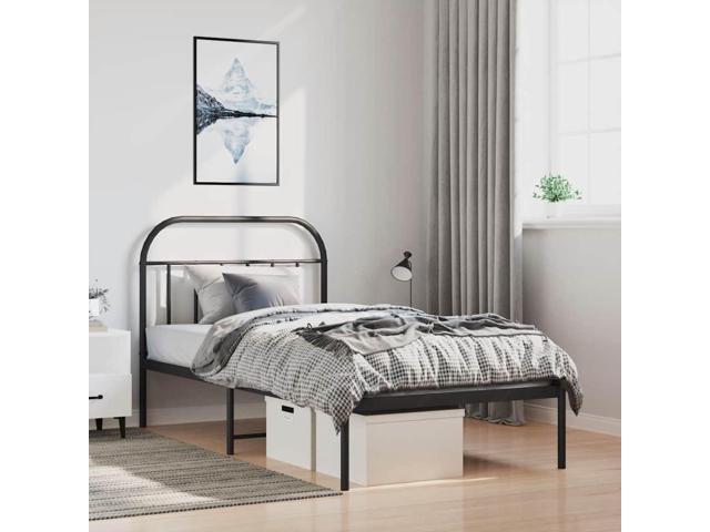 Click here for vidaXL 12 Inch Black Twin XL Bed Frame with Headbo... prices