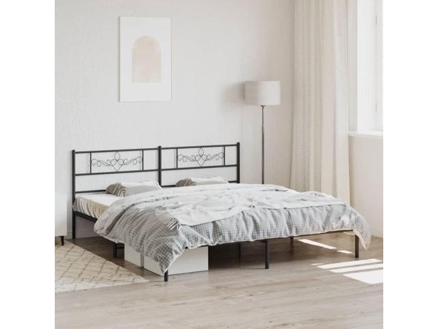 Click here for vidaXL 12 Inch Modern Black King Size Bed Frame wi... prices