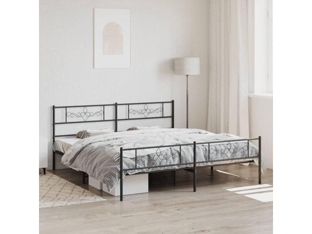 Click here for vidaXL 12 Inch Modern Black California King Bed Fr... prices