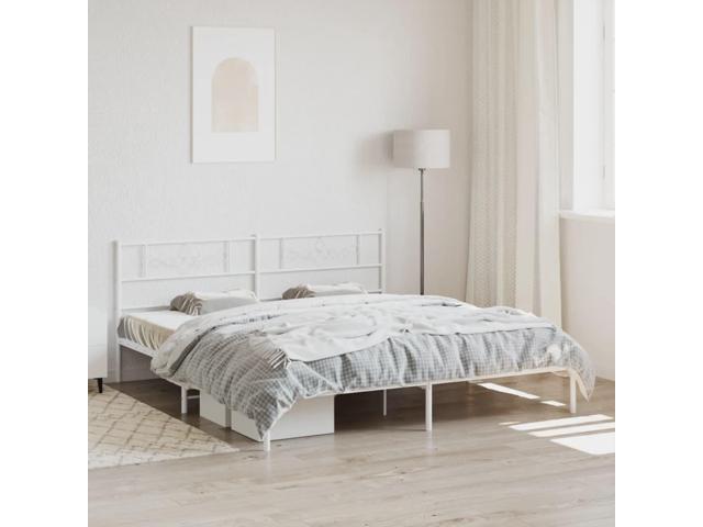 Click here for vidaXL 12 Inch Modern White California King Bed Fr... prices