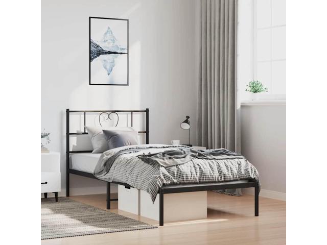 Click here for vidaXL Twin Metal Bed Frame with Headboard and Sta... prices