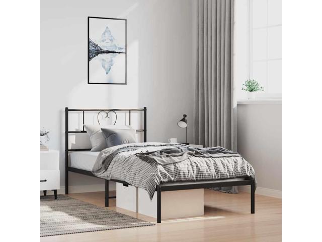 Click here for vidaXL Twin XL Metal Bed Frame with Headboard and... prices