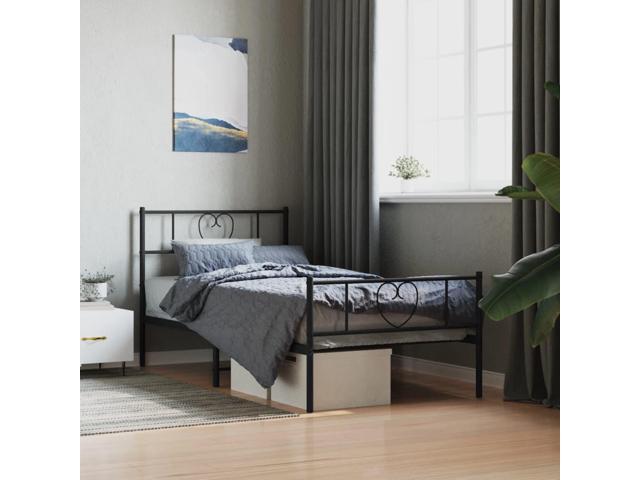 Click here for vidaXL Twin Metal Bed Frame with Headboard and Foo... prices