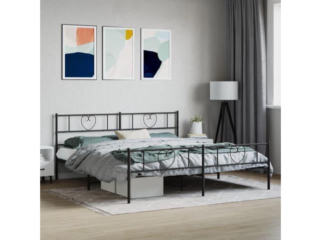 Click here for vidaXL King Metal Bed Frame with Headboard and Foo... prices