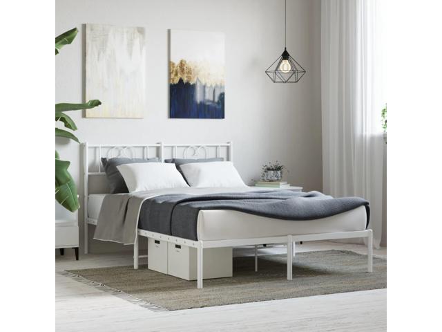 Click here for vidaXL Full Metal Bed Frame with Headboard and Sta... prices
