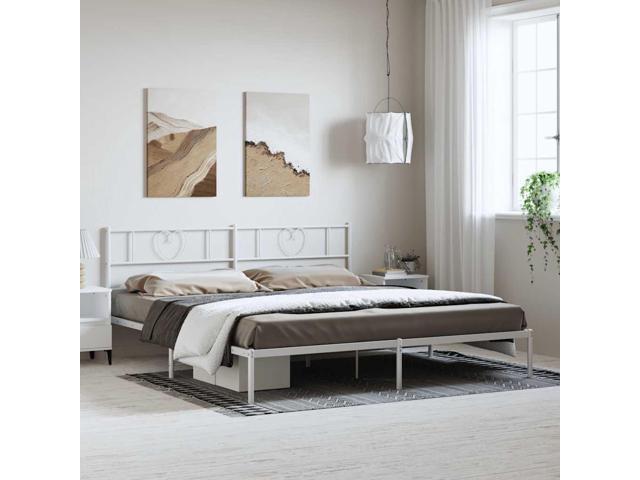 Click here for vidaXL King Metal Bed Frame with Headboard and Sta... prices