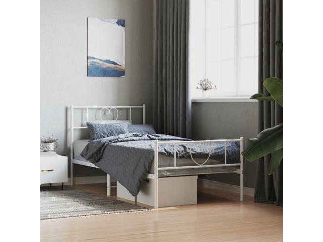 Click here for vidaXL Twin Metal Bed Frame with Headboard and Foo... prices