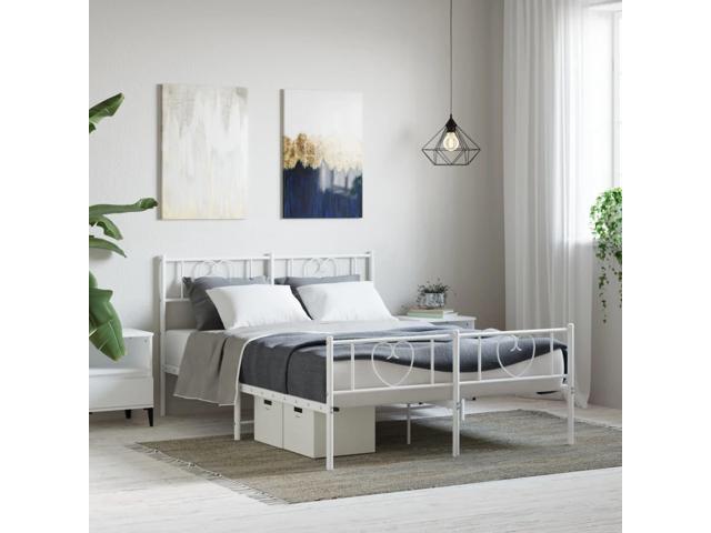 Click here for vidaXL Queen Metal Bed Frame with Headboard and Fo... prices