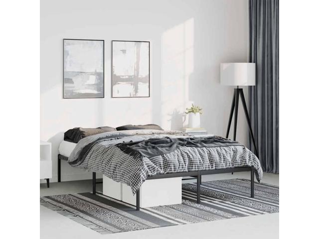 Click here for vidaXL 12-Inch Black Metal Full Bed Frame  Heavy-D... prices