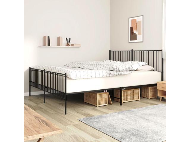 Click here for vidaXL Black Metal California King Bed Frame with... prices