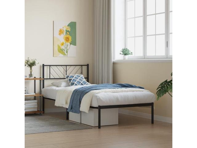 Click here for vidaXL Twin XL Metal Bed Frame with Headboard and... prices