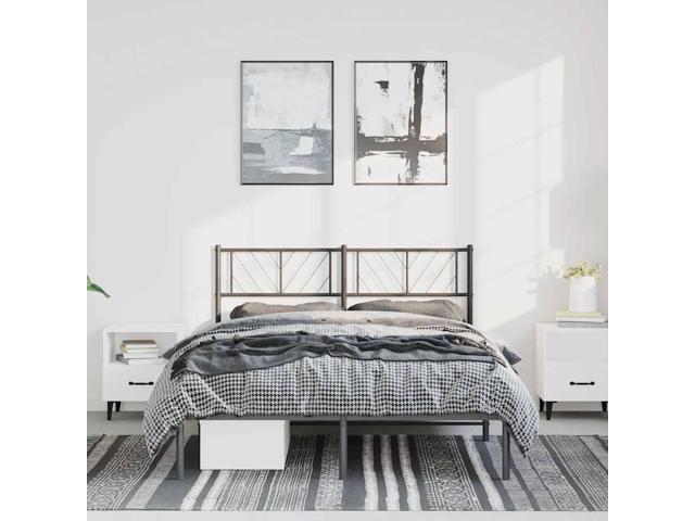 Click here for vidaXL Queen Metal Bed Frame with Headboard and St... prices