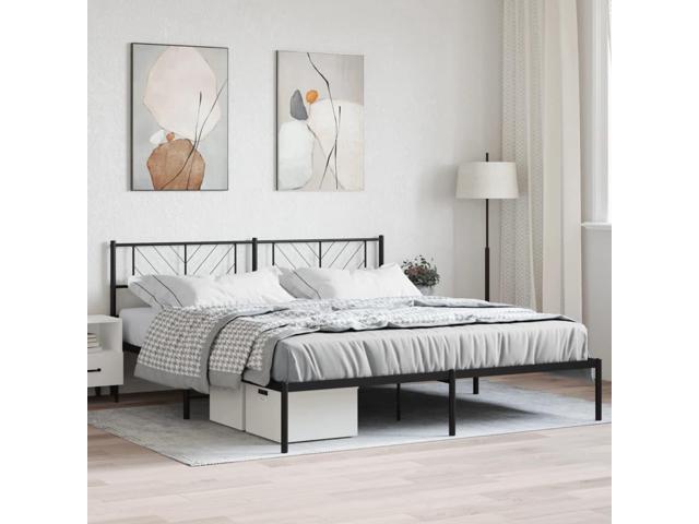 Click here for vidaXL California King Metal Bed Frame with Headbo... prices