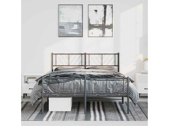 Click here for vidaXL Full Metal Bed Frame with Headboard and Foo... prices