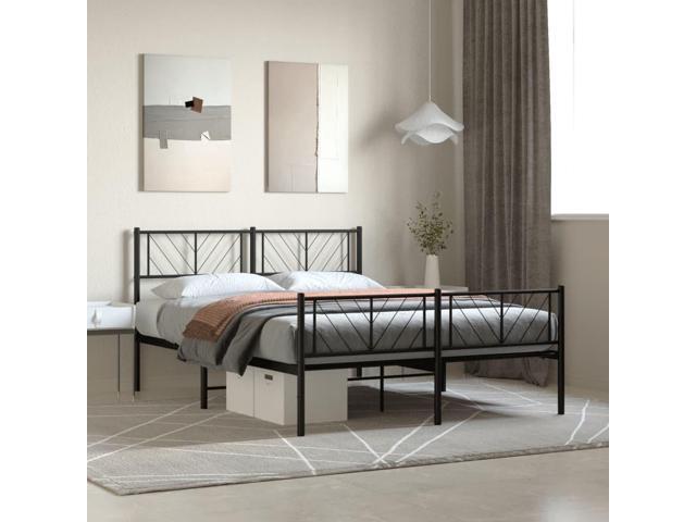Click here for vidaXL Queen Metal Bed Frame with Headboard and Fo... prices