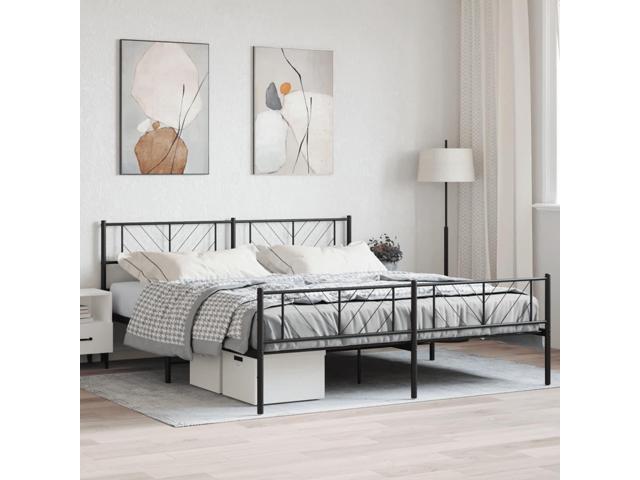 Click here for vidaXL Califonia King Metal Bed Frame with Headboa... prices
