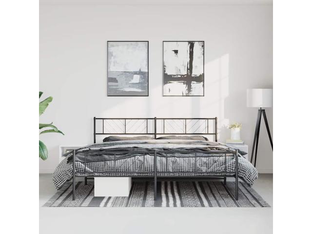 Click here for vidaXL King Metal Bed Frame with Headboard and Foo... prices