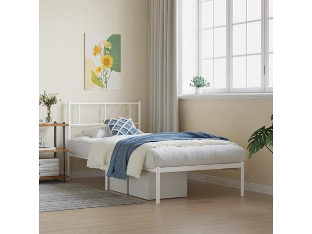 Click here for vidaXL Twin Metal Bed Frame with Headboard and Sta... prices
